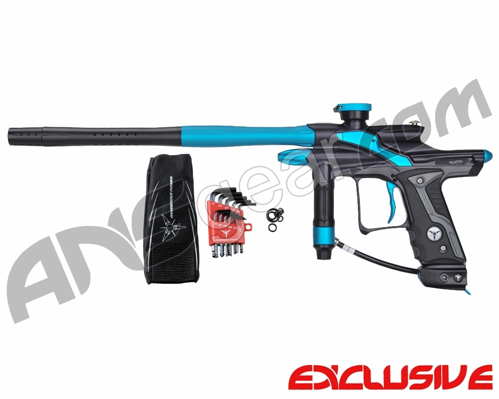 Dangerous Power Fusion FX Paintball Gun - Black/Teal - ANSgear.com