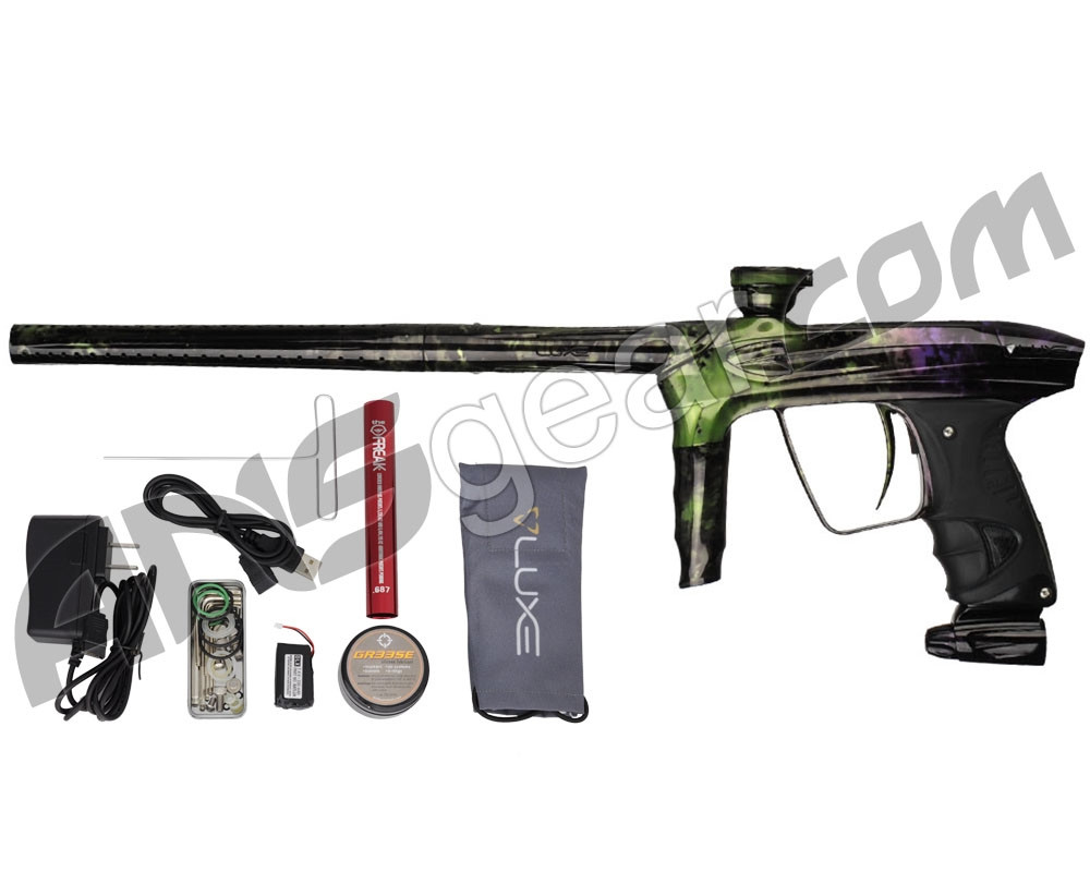 DLX Luxe 2.0 OLED Paintball Gun - Polished Acid Wash Green/Purple Fade ...