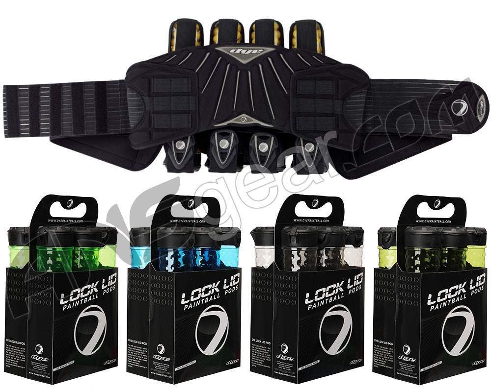 DYE C9 Attack Pack Pro Harness With FREE 6-Pack Lock Lid Pods - Grey