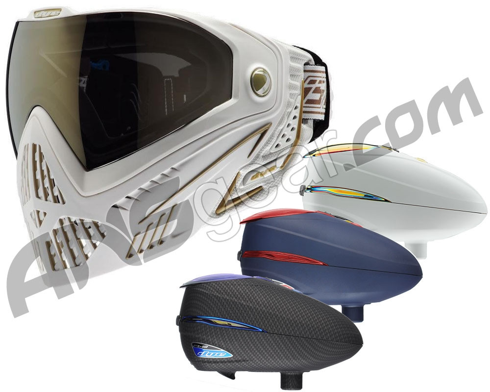 Dye i5 Mask & R2 Loader Combo - White/Gold
