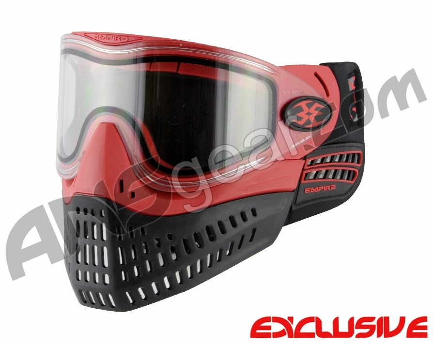Empire E-Flex Paintball Mask w/ Red Camo Strap - Red - ANSgear.com