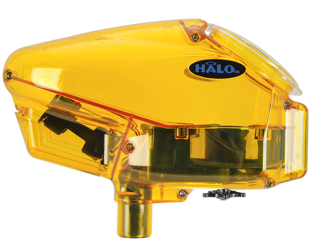 Empire Halo Too Paintball Hopper w/ Built-In Rip Drive - Translucent Yellow