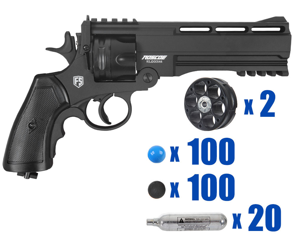 First Strike Roscoe .50 Caliber Paintball Revolver - Quebec Package Kit