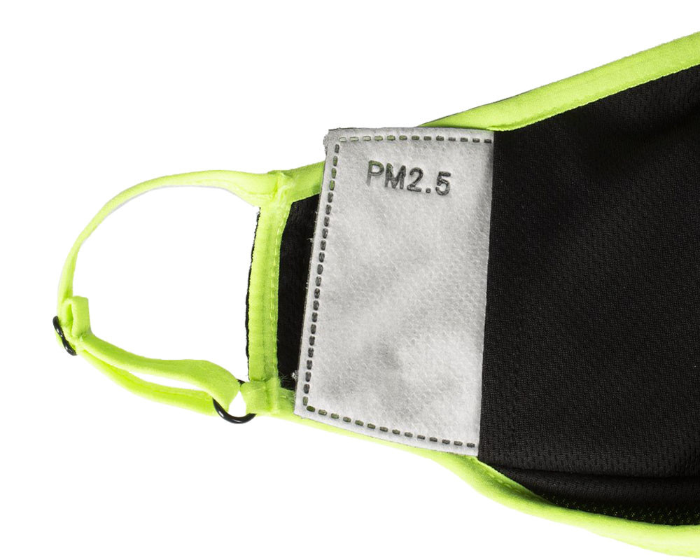 HK Army FLTRD Air Carbon Filtered Face Mask - Neon Green
