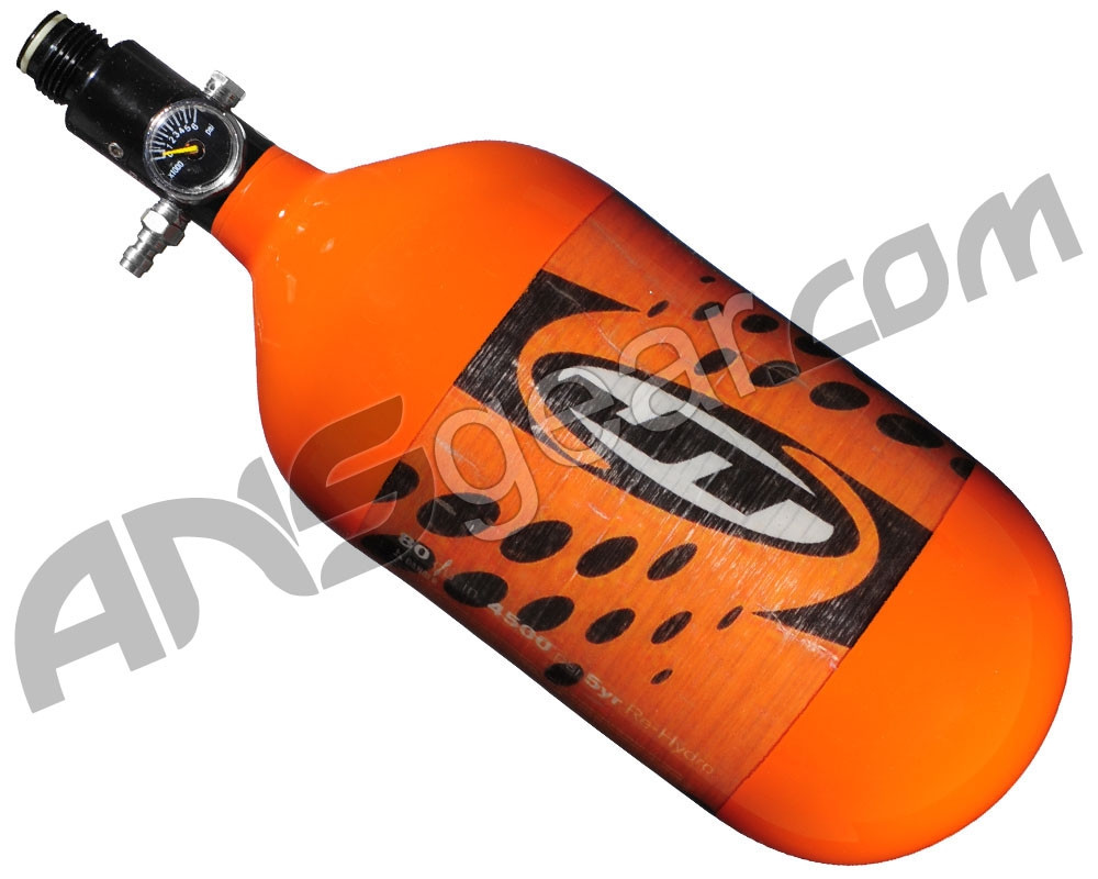 JT Mega Lite 80/4500 Compressed Air Paintball Tank - Orange