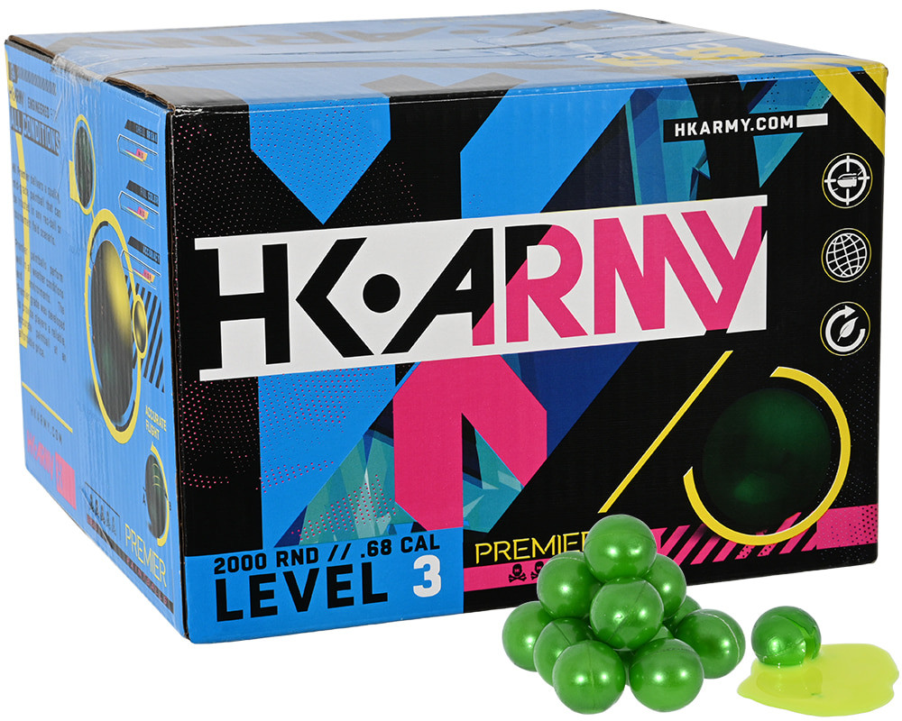 HK Army Premier Paintballs Case 1000 Rounds - Yellow Fill