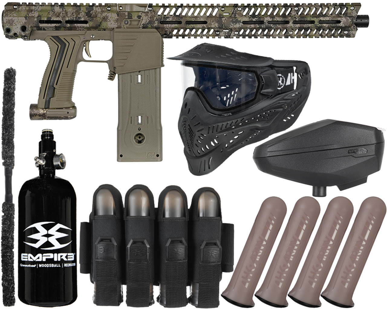 Planet Eclipse EMEK EMF100 (PAL Enabled) Mag Fed Rivalry Paintball Gun Package Kit