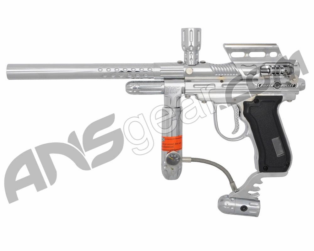 Psycho Ballistics Silver Bullet LCD Paintball Gun - Silver - ANSgear.com