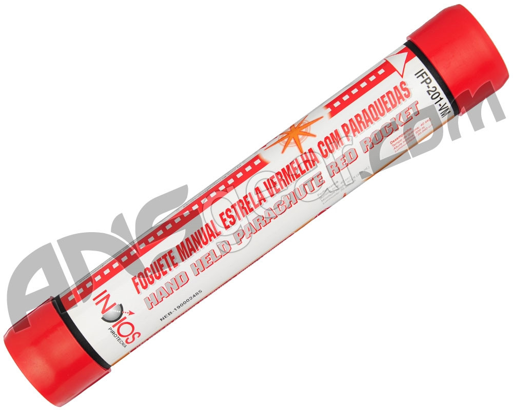 Indios Hand Held Parachute Red Rocket Flare