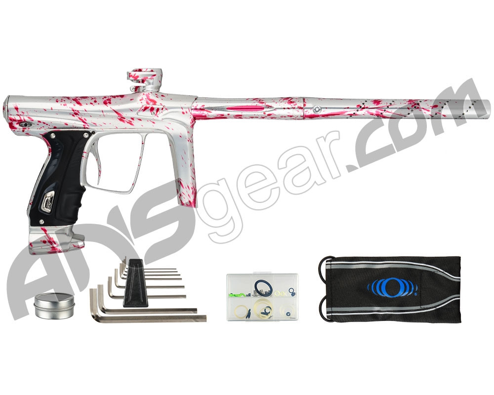 SP Shocker RSX Paintball Gun - Silver/Red Splash
