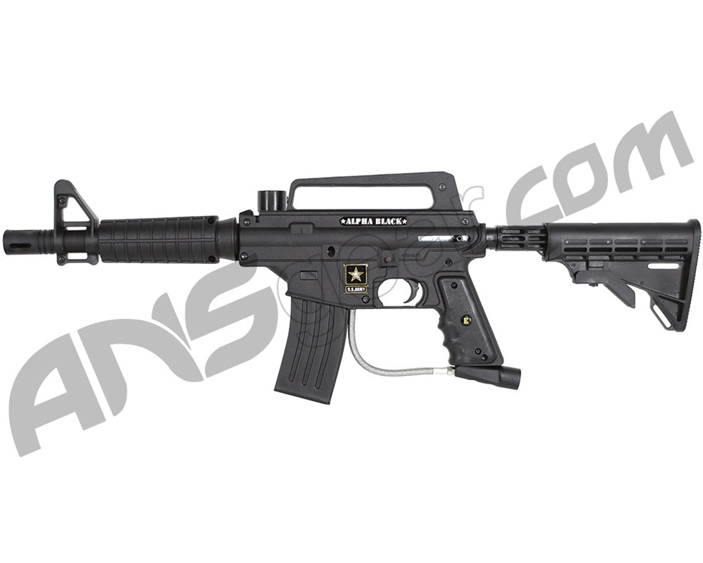 Tippmann US Army Alpha Black Tactical Paintball Gun W/ eGrip - ANSgear.com