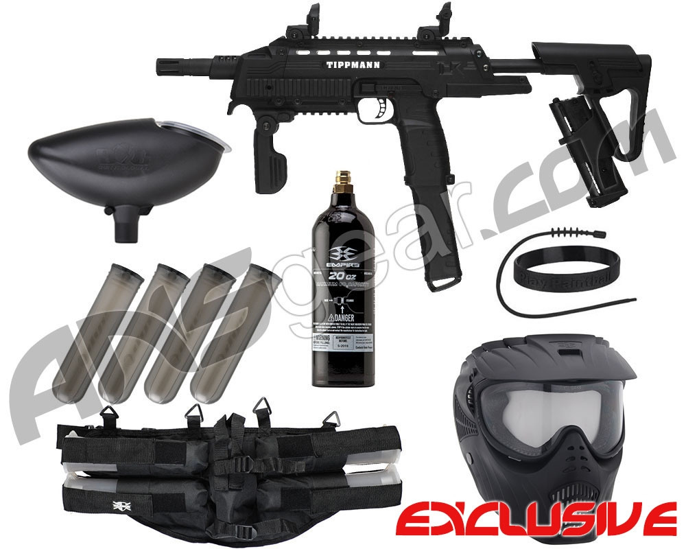 Tippmann Tactical Compact Rifle (TCR) Epic Paintball Gun Package Kit ...