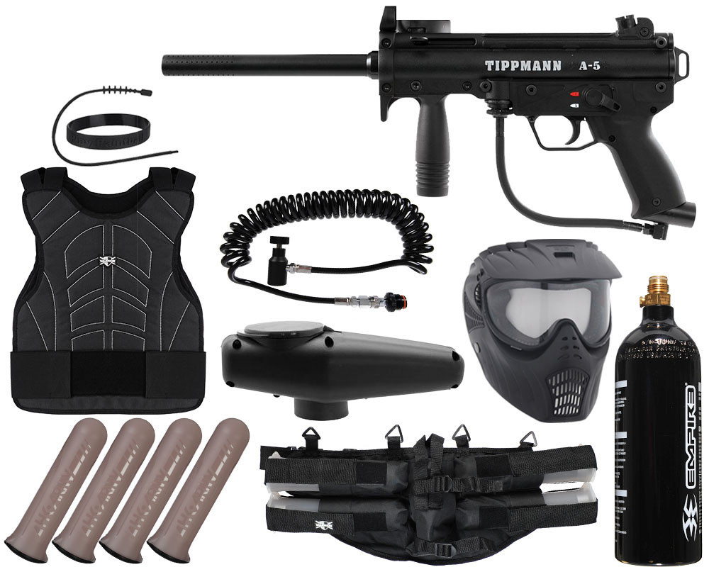 Tippmann A5 Light Gunner Paintball Gun Package Kit