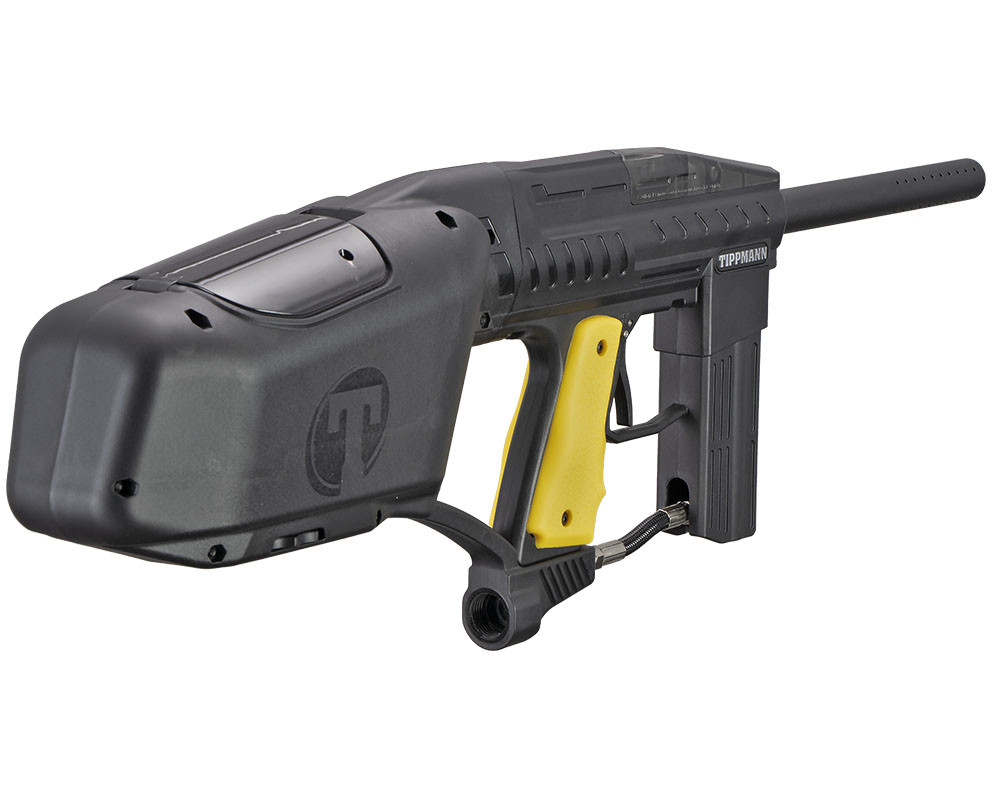 Tippmann Raider Rental Paintball Gun - Black w/ Yellow Grips