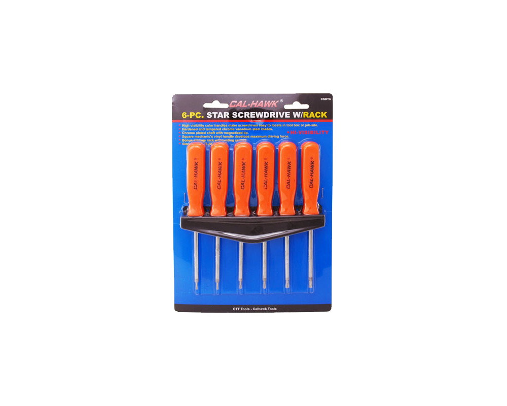 6-pc. Torx Screwdriver Set w/ Rack - ANSgear.com