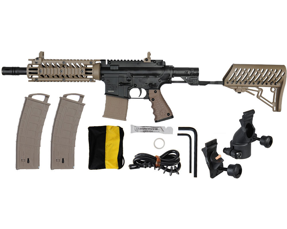 Tippmann TMC Paintball Gun w/ Air-Thru Adjustable Stock - Black/Tan