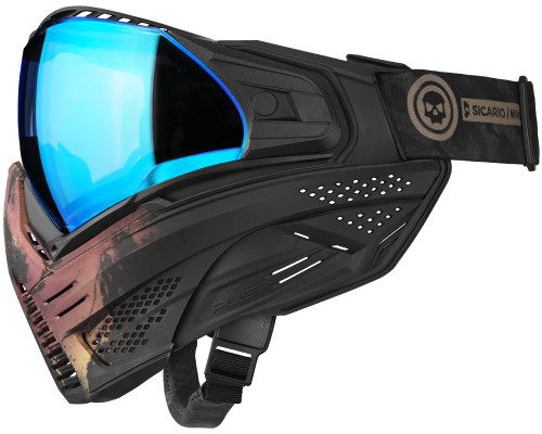 Push Unite Paintball Mask - Infamous Purple/Gold Fade Skull
