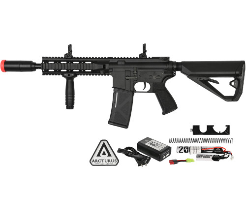 Arcturus LWT MK-II CQB 10" Sport AEG Airsoft Gun Starter Pack - Black