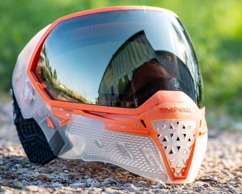 Empire EVS Paintball Mask w/ 1 Lens - Crystal Clear/Orange