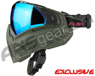 Push Unite Mask - Olive/Olive w/ Chrome Blue Lens