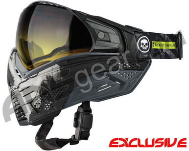 Push Unite Mask - Infamous Titanium Skull w/ Gradient Yellow Lens