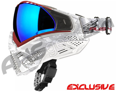 Push Unite Mask - White Angels w/ Chrome Purple Lens