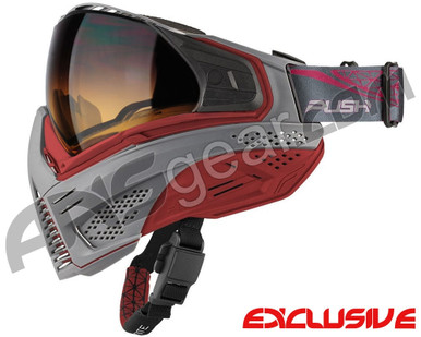 Push Unite Mask - Grey/Red w/ Gradient HD Lens