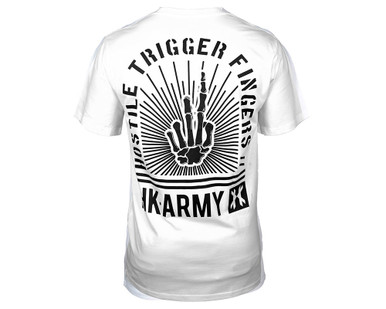 HK Army Trigger Fingers Paintball T-Shirt - White - 2X-Large (ZYX-3261)