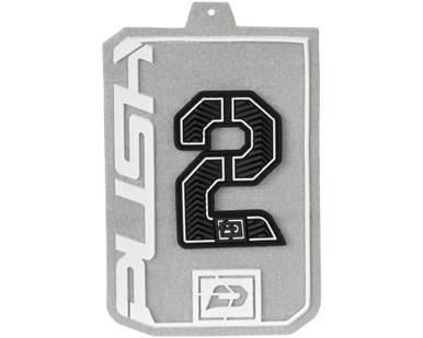 Push Rubberized Velcro Number Patch - Black - 2