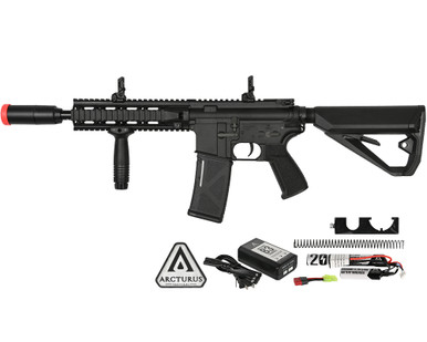 Arcturus LWT MK-II CQB 10" Sport AEG Airsoft Gun Starter Pack - Black
