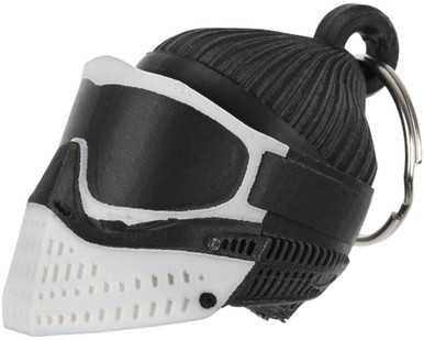 Paintball DNA JT Flex Mask Keychain - Black/White
