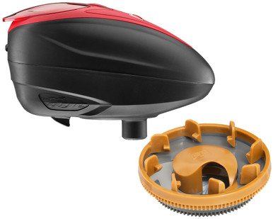Dye LTR Paintball Loader w/ Free Freeflow Funnel Kit - Black/Red