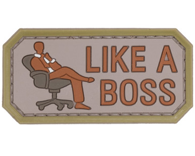 Like a Boss PVC Patch - Tan - (PATCH-BOSS-QS)