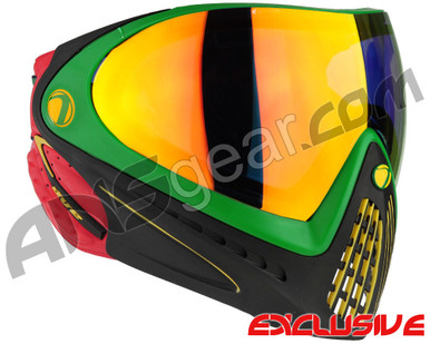Dye Invision I4 Pro Mask - Rasta w/ Dyetanium Bronze Fire Lens