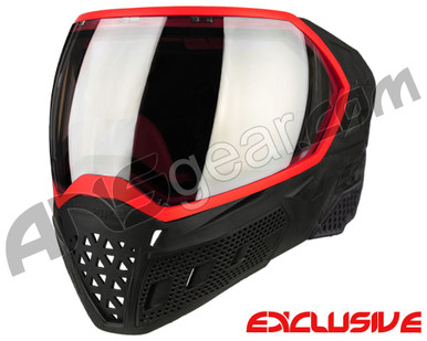 Empire EVS Paintball Mask - Stealth/Red w/ HD Black Chrome Lens