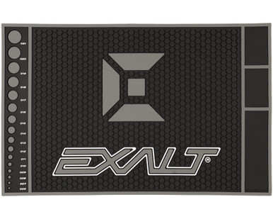 Exalt HD Rubber Paintball Tech Mat - Black/Grey