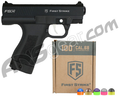 First Strike Compact FSC Paintball Pistol w/ 100 First Strike Rounds ...