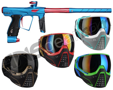 HK Army Shocker RSX Paintball Gun w/ Free KLR Mask - Dust Blue/Red ...