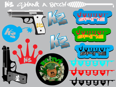 KM Paintball Sticker Sheet - 8"x11" - ANSgear.com