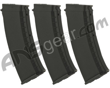 KWA AKR AEG AK120c Mid-Cap Magazines - Black (3-Pack)