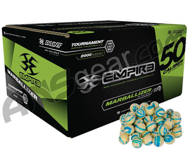 Empire Marballizer 2,000 Round Paintball Case - White/Blue Swirl Shell ...