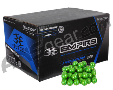Empire Premium 100 Round Paintballs - Carbon Metallic Green Shell Green ...