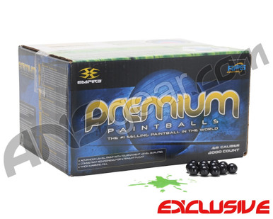 Empire Gator Black 500 Round Paintballs - Black Shell/Neon Green Fill ...