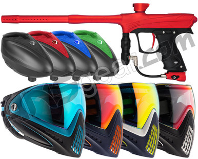 Proto Maxxed Rize Gun, Dye I4 Mask & Dye LTR Loader - Red/Red