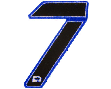 Push Division Velcro Number Patch #7 - Blue