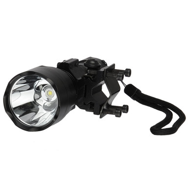 Warrior LED Push Button Barrel Mounted Flashlight - Black - ANSgear.com