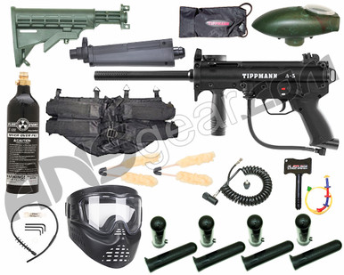 Tippmann A5 RT - 4+1, 20 Oz Tank, GxG Mask, Remote, Stock, Flatline ...