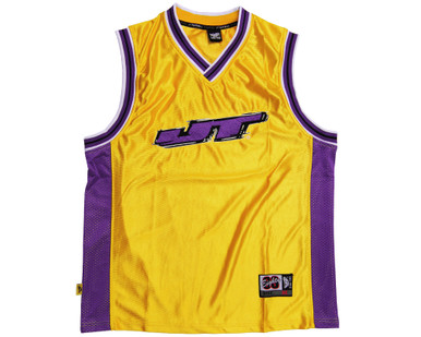 JT Basketball Retro Tank Top - Yellow/Purple