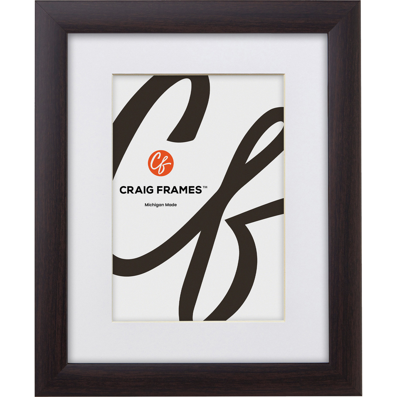 Matted Contemporary Brazilian Walnut Picture Frame - Craig Frames