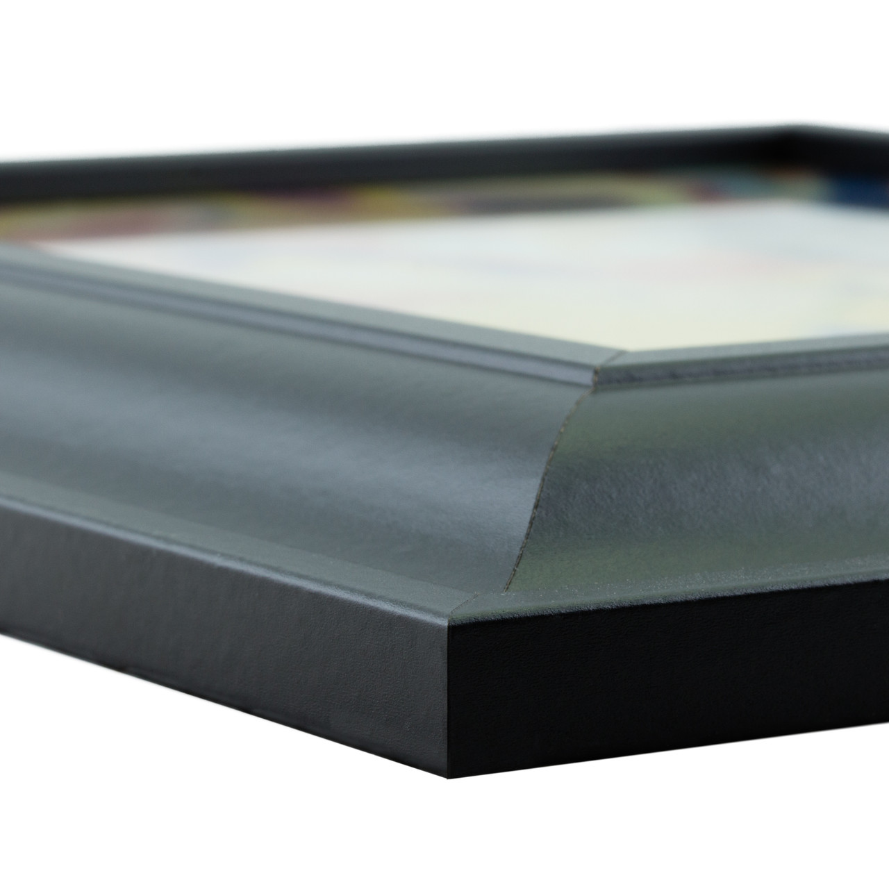 Contemporary Upscale Satin Black Matted Picture Frame - Craig Frames